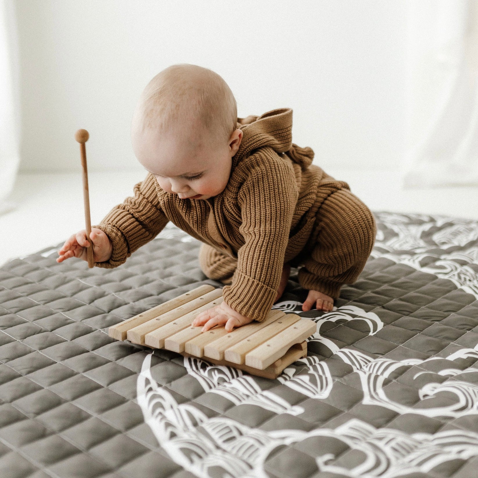 Māori Inspired Playmat (Olive) | BO & KO Baby – BO & KO BABY